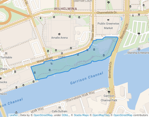 Cotanchobee Fort Brooke Park in Tampa | Map and Routes