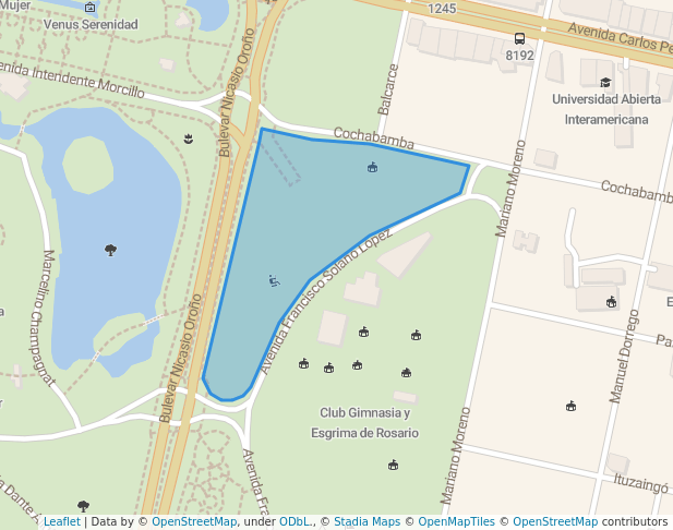 Plaza Italia in Rosario | Map and Routes