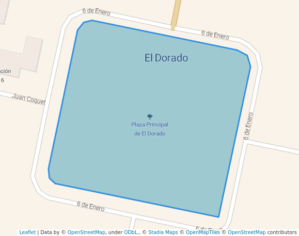 Plaza Principal de El Dorado in El Dorado | Map and Routes