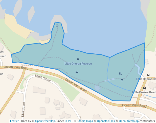 Little Oneroa Reserve in Waiheke Island | Map and Routes