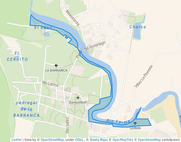 Orilla del Rio Lerma 1 in Pueblos de la Barranca | Map and Routes