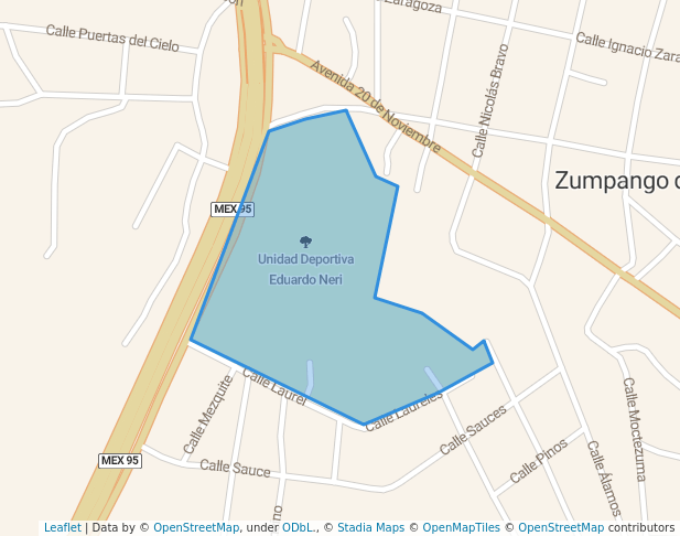 Unidad Deportiva Eduardo Neri in Zumpango del Río | Map and Routes