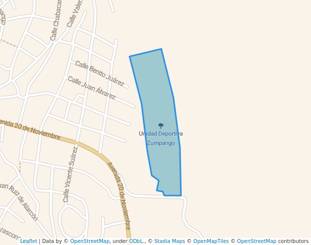 Unidad Deportiva Zumpango in Zumpango del Río | Map and Routes