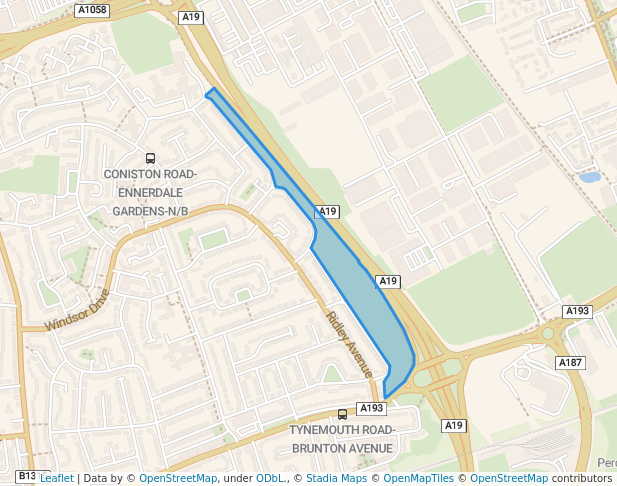 Melrose Gardens Park in Wallsend | Map and Routes