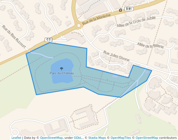 Parc du Château in Menucourt | Map and Routes