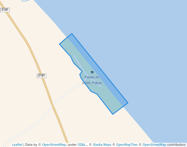 Pantai Air Leleh, Pekan in Pekan | Map and Routes