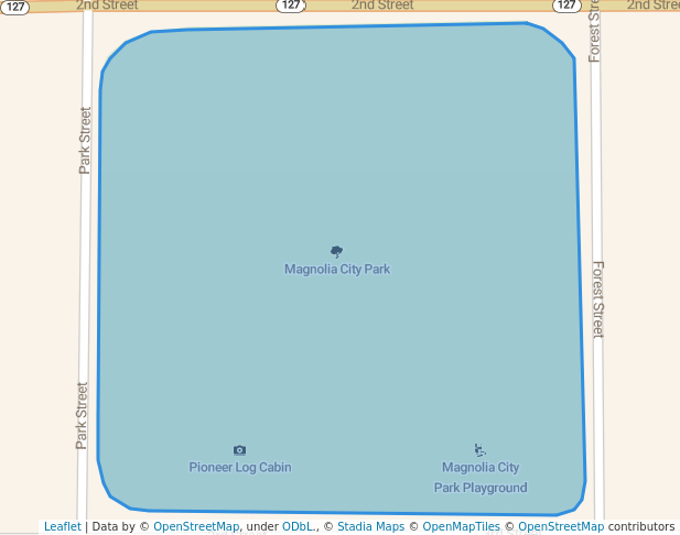 Magnolia City Park in Magnolia | Map and Routes