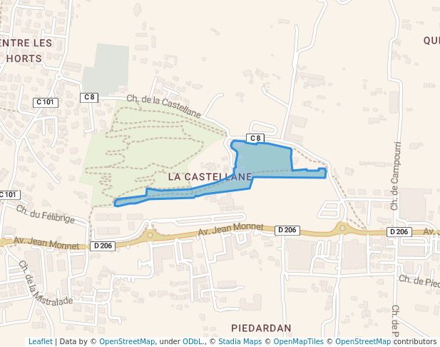 Parc de la Castellane in Ollioules | Map and Routes