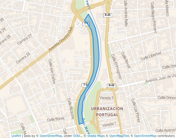 Paseo rio Neverí in Barcelona | Map and Routes