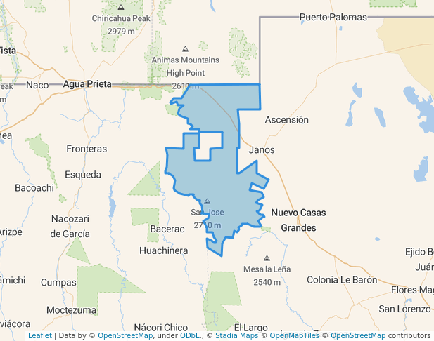 Reserva de la Biósfera Janos in Rancho el Uno Más | Map and Routes