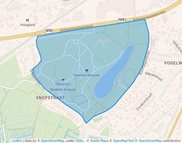 Stedelijk Bospark in Lokeren | Map and Routes
