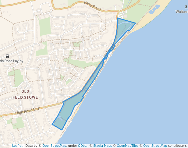 Clifflands Park in Felixstowe | Map and Routes