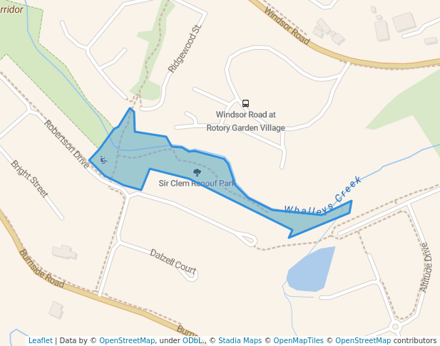 Sir Clem Renouf Park in Burnside | Map and Routes