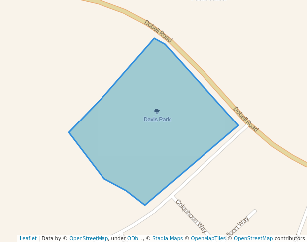 Davis Park in Claymore | Map and Routes