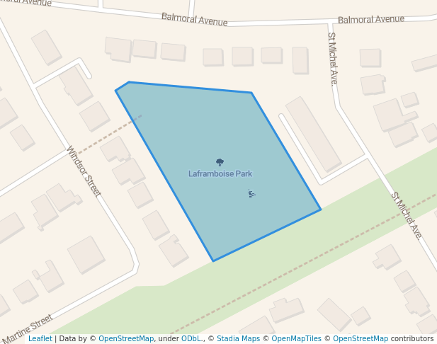 Laframboise Park in Cornwall | Map and Routes