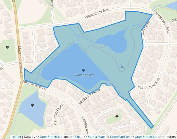 Awatea Lakes in Paraparaumu | Map and Routes
