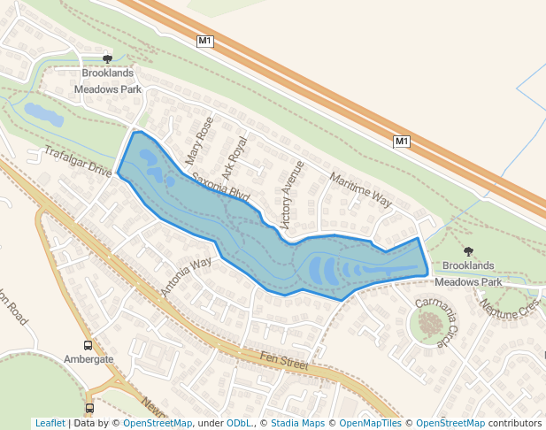 Brooklands Meadows Park in Broughton | Map and Routes