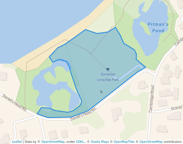 Somerset Long Bay Park in Sandys | Map and Routes