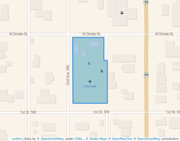 City Park in Bowman | Map and Routes