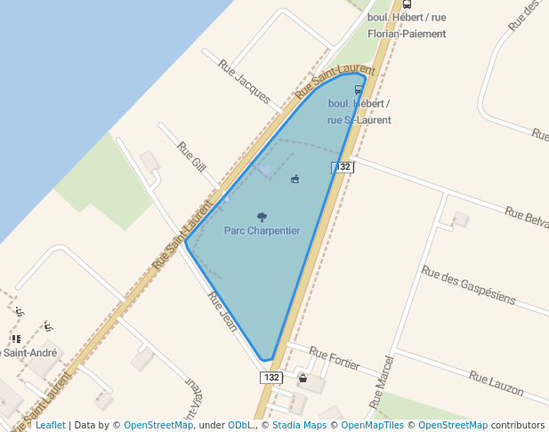 Parc Charpentier in Salaberry-de-Valleyfield | Map and Routes