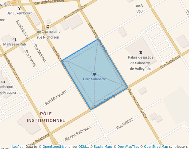 Parc Salaberry in Salaberry-de-Valleyfield | Map and Routes