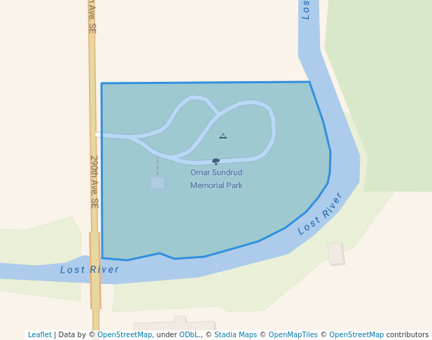 Omar Sundrud Memorial Park in Oklee | Map and Routes