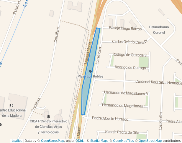Plaza Los Robles in Concepción | Map and Routes