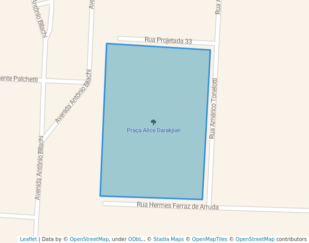 Praça Alice Darakjian in Mirassol | Map and Routes
