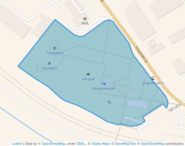 Vár park in Kaposvár | Map and Routes