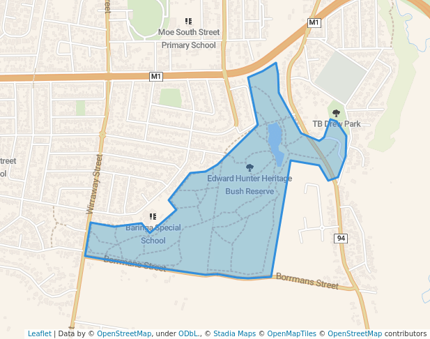 Edward Hunter Heritage Bush Reserve in Moe | Map and Routes