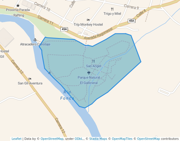 Parque Natural El Gallineral in San Gil | Map and Routes