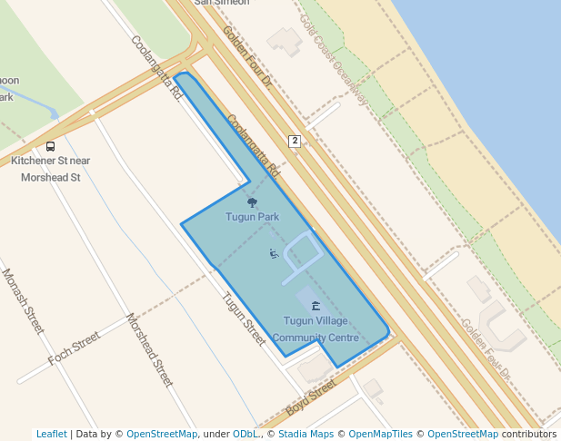 Tugun Park in Tugun | Map and Routes