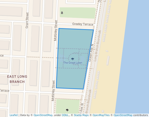 The Great Lawn in Long Branch | Map and Routes