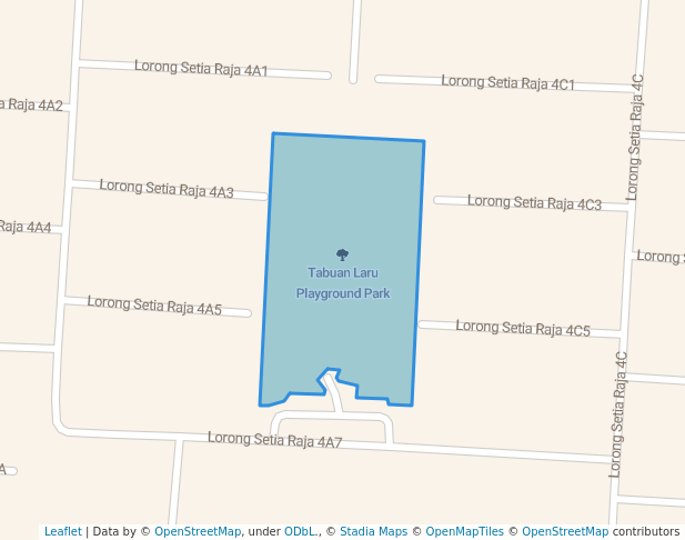 Tabuan Laru Playground Park in Kuching | Map and Routes