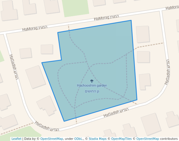 Hachooshim garden in Binyamina-Giv'at Ada | Map and Routes