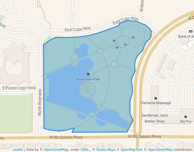 Riverview Park in Mesa | Map and Routes