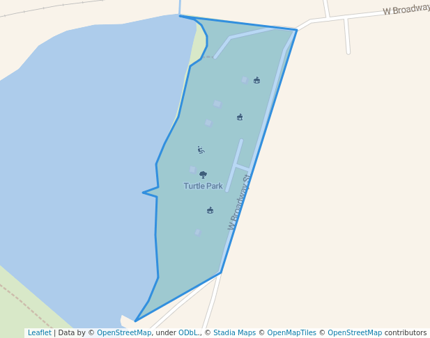 Turtle Park in Dickinson | Map and Routes