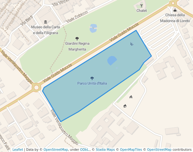 Parco Unità d'Italia in Fabriano | Map and Routes
