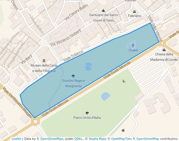 Giardini Regina Margherita in Fabriano | Map and Routes