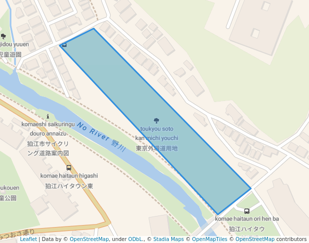 東京外環道用地 in Chofu | Map and Routes