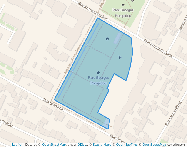Parc Georges Pompidou in Bois-Colombes | Map and Routes