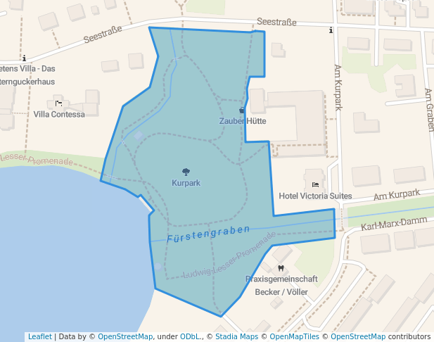 Kurpark in Bad Saarow | Map and Routes