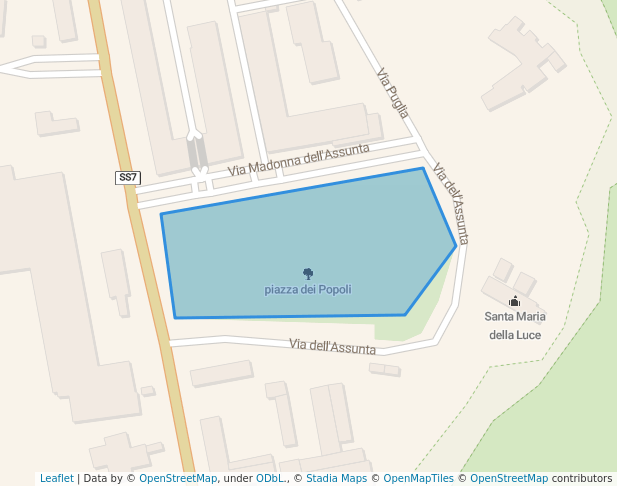 piazza dei Popoli in Castellaneta | Map and Routes