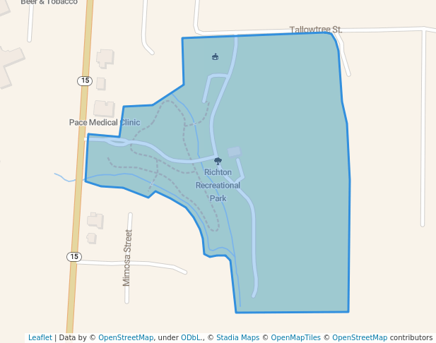 Richton Recreational Park in Richton | Map and Routes