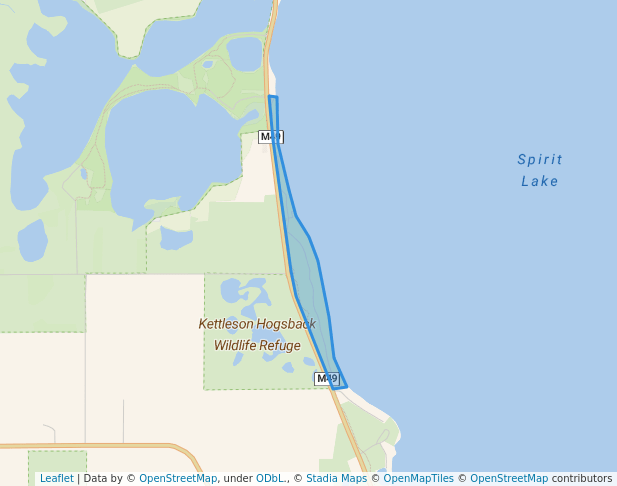 Marble Beach State Recreation Area in Spirit Lake | Map and Routes
