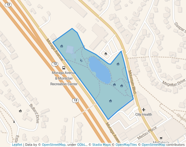 Montclair Playground in Oakland | Map and Routes