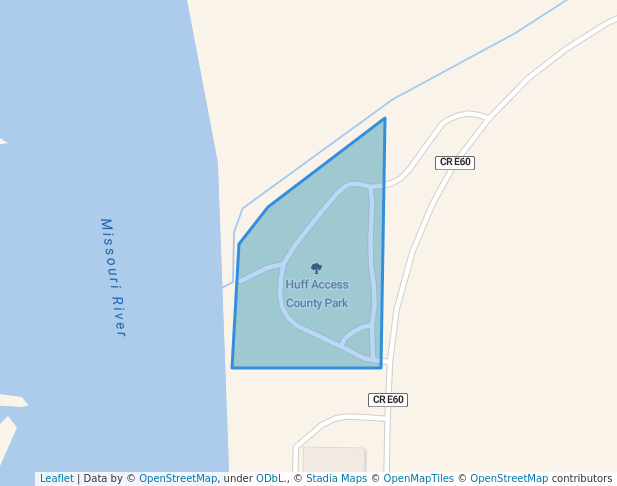 Huff Access County Park in Blencoe | Map and Routes