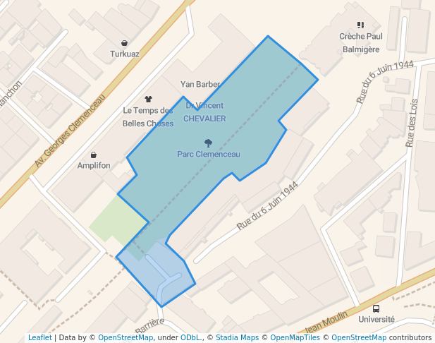 Parc Clemenceau in Béziers | Map and Routes