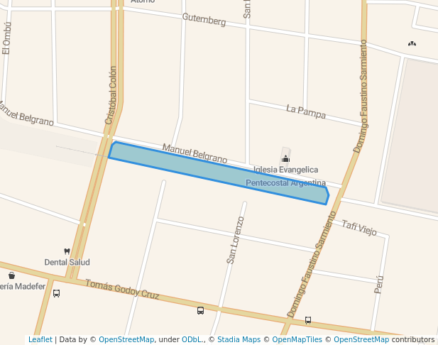 Paseo Antonio Lázaro in Belgrano | Map and Routes