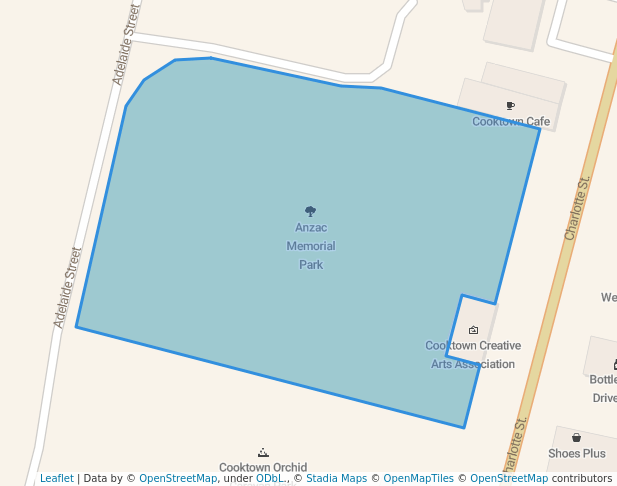 Anzac Memorial Park in Cooktown | Map and Routes